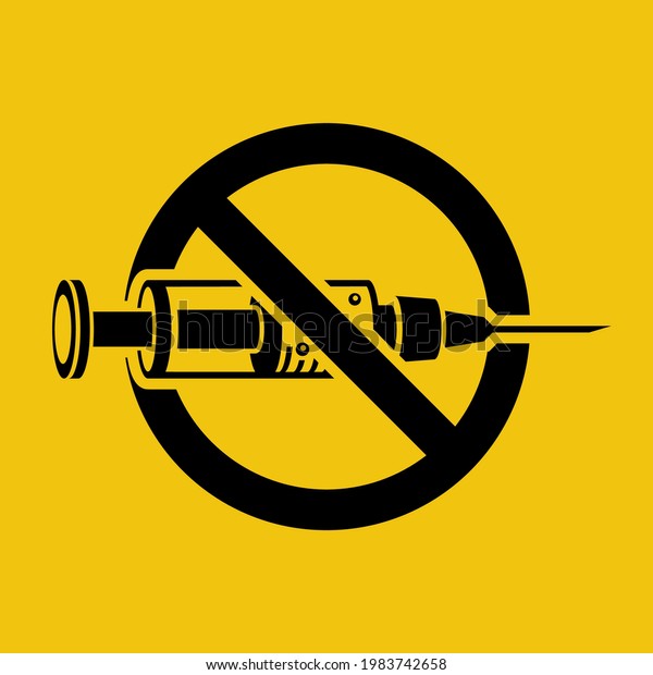 Stop Drugs Icon Vector Illustration Flat Stock Vector (Royalty Free ...