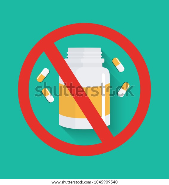 Stop Drugsvector Flat Illustration Drug Abuse Stock Vector (Royalty ...