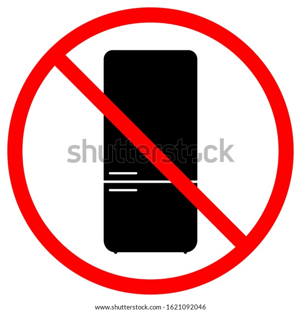 Stop Eating Fridge Sign Vector Illustration Stock Vector (Royalty Free ...