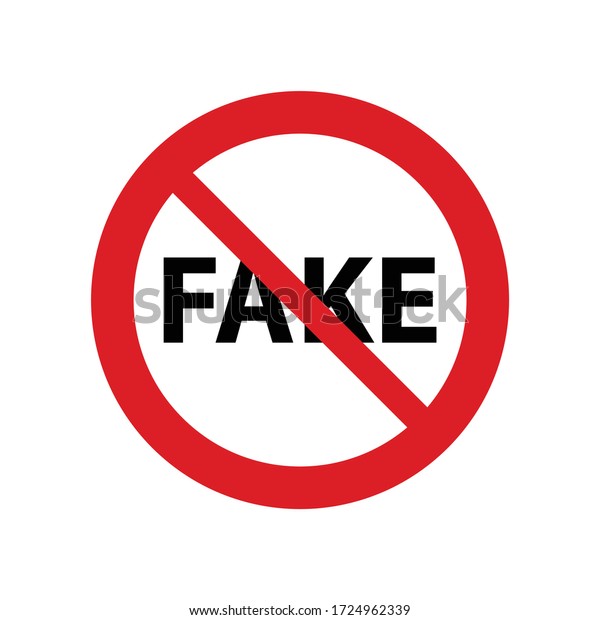 Stop Fake No Fake Red Circle Stock Vector (Royalty Free) 1724962339 ...