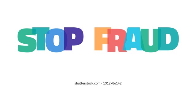 Stop Fraud Word Concept Stop Fraud Stock Vector (Royalty Free ...