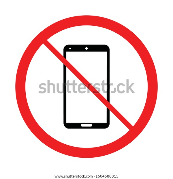 Stop Gadget Vector Illustration No Smartphone Stock Vector (Royalty ...