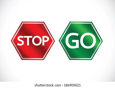 Stop Go Sign Illustration Stock Vector (Royalty Free) 186905021