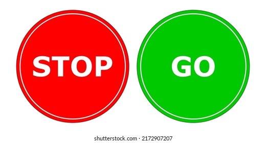 Stop Go Vector Illustration Sign Stock Vector (Royalty Free) 2172907207 ...