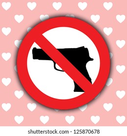 Stop Gun Sign Universal Background Pattern Stock Vector (Royalty Free ...