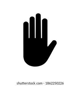 Stop Sign Human Hand Symbol Vector Stock Vector (Royalty Free) 1682409430