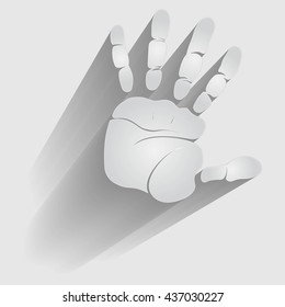 Stop Hand No Entry Hand Sign Stock Vector (Royalty Free) 437030227 ...