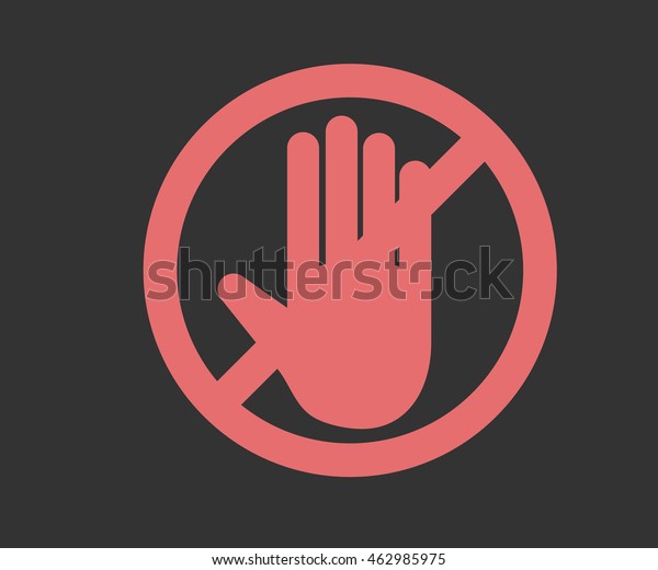 Stop Hand Octagonal Sign Prohibited Activities: เวกเตอร์สต็อก (ปลอดค่า ...