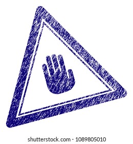 Stop Hand Triangle Stamp Seal Vector Stock Vector (Royalty Free ...