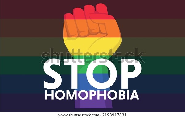 Stop Homophobia Vector Lgbtq Vector Design Stock Vector (Royalty Free ...