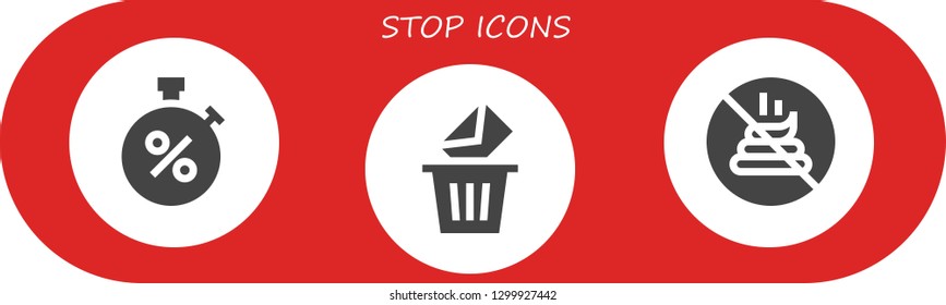 Stop Icon Set 3 Filled Stop Stock Vector (Royalty Free) 1299927442 ...