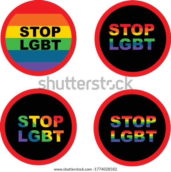 Stop Lgbt Icon Lgbt Icon That Stock Vector (Royalty Free) 1774028582 ...
