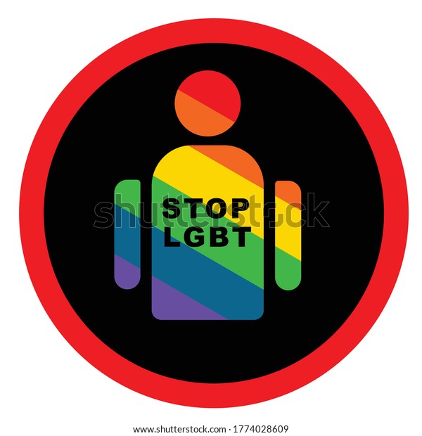 Stop Lgbt Icon Lgbt Icon That Stock Vector (Royalty Free) 1774028609 ...