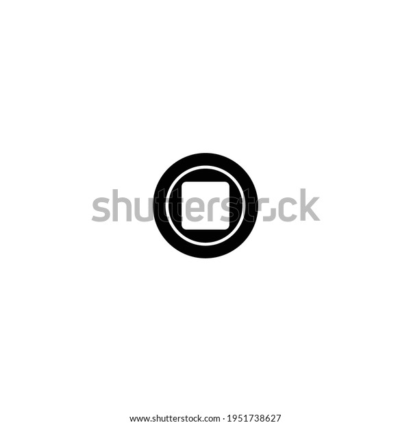 Stop Logo Icon Design Black Colour Stock Vector (Royalty Free ...