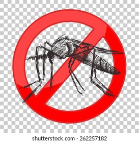 Stop Mosquito Sign Stock Vector (Royalty Free) 262257182