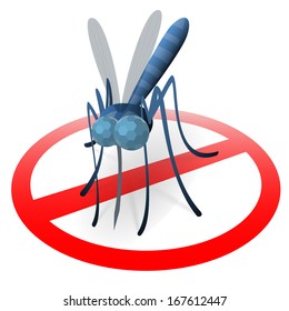 Stop Mosquito Sign Protect Surface Where Stock Vector (Royalty Free ...