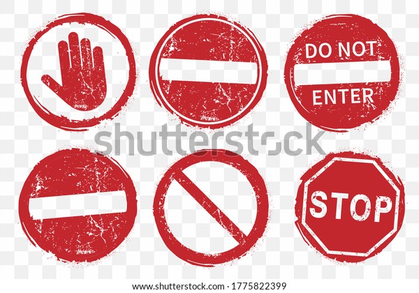 Stop No Entry Road Sign Icon Stock Vector (Royalty Free) 1775822399 ...