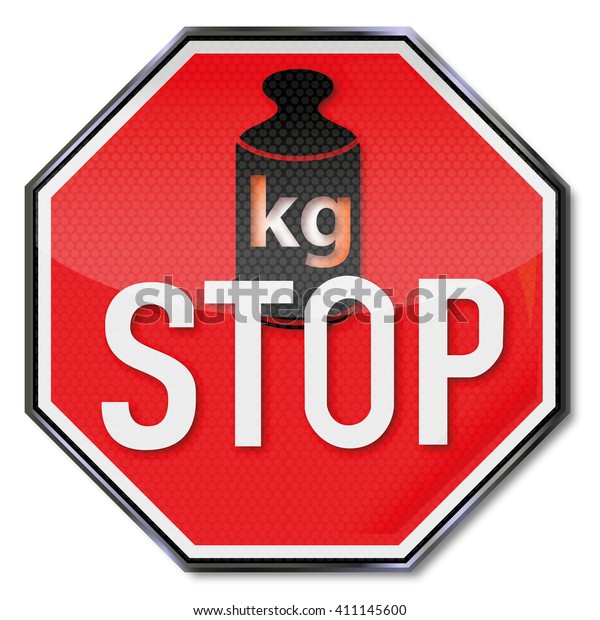 Stop No Weight Gain Overweight Stock Vector (Royalty Free) 411145600 ...