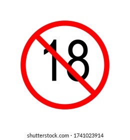 No One Under Eighteen Vector Flat Stock Vector (Royalty Free ...
