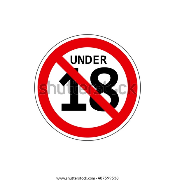 Stop Not Children Under 18 Years Stock Vector (Royalty Free) 487599538