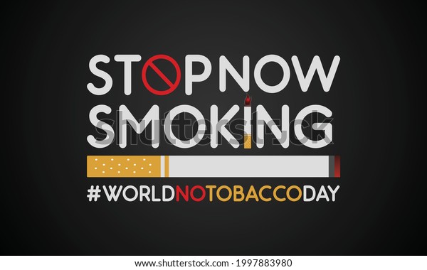Stop Now Smoking Vector Illustration Cigarette Stock Vector (Royalty ...