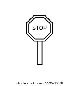 Stop Outline Icon Vector: เวกเตอร์สต็อก (ปลอดค่าลิขสิทธิ์) 1660630063 ...
