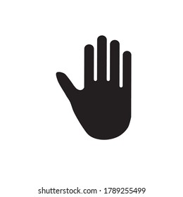 Stop Palm Hand Icon Vector Design Stock Vector (Royalty Free ...