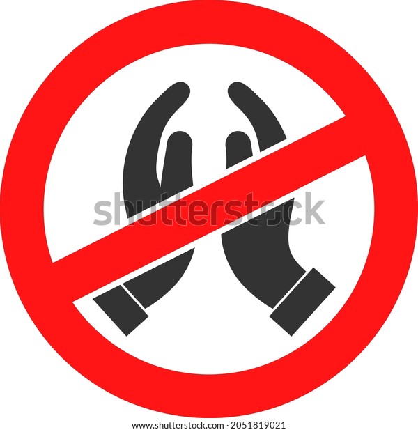 Stop Praying Hands Vector Illustration Flat Stock Vector (Royalty Free ...