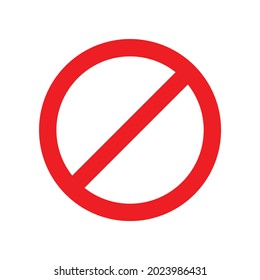 Stop Prohibition Sign Red Vector Illustration Stock Vector (Royalty ...
