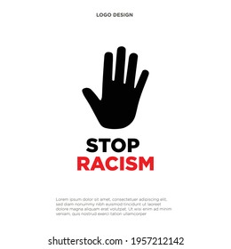 Stop Racism Text Racism Vector Illustration Stock Vector (Royalty Free ...