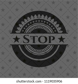 Stop Realistic Dark Emblem Stock Vector (Royalty Free) 1119035906 ...