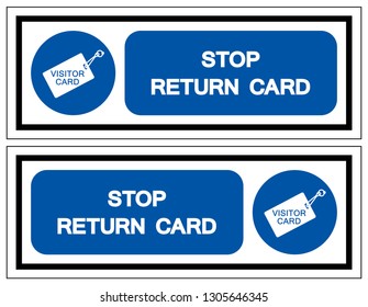 Stop Return Card Symbol Sign Vector Stock Vector (Royalty Free ...