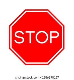 Stop Road Sign Stock Vector (Royalty Free) 1286190157 | Shutterstock