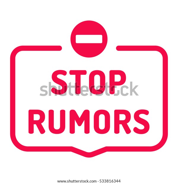 Stop Rumors Badge Icon Flat Vector Stock Vector (Royalty Free) 533816344
