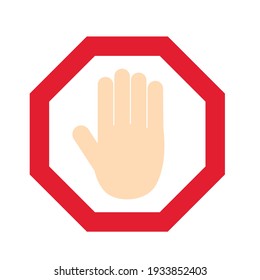 Stop Safety Control Access Denied Sign Stock Vector (Royalty Free ...