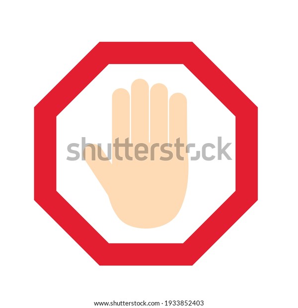Stop Safety Control Access Denied Sign Stock Vector (Royalty Free ...