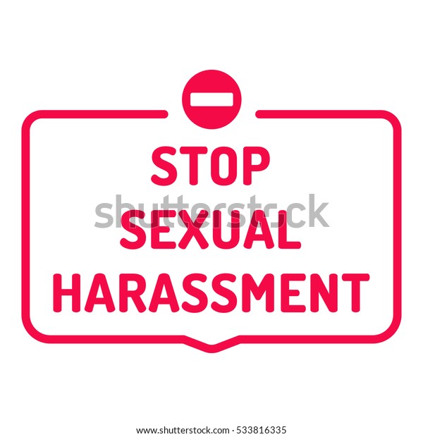 Stop Sexual Harassment Badge Icon Flat Stock Vector (Royalty Free ...