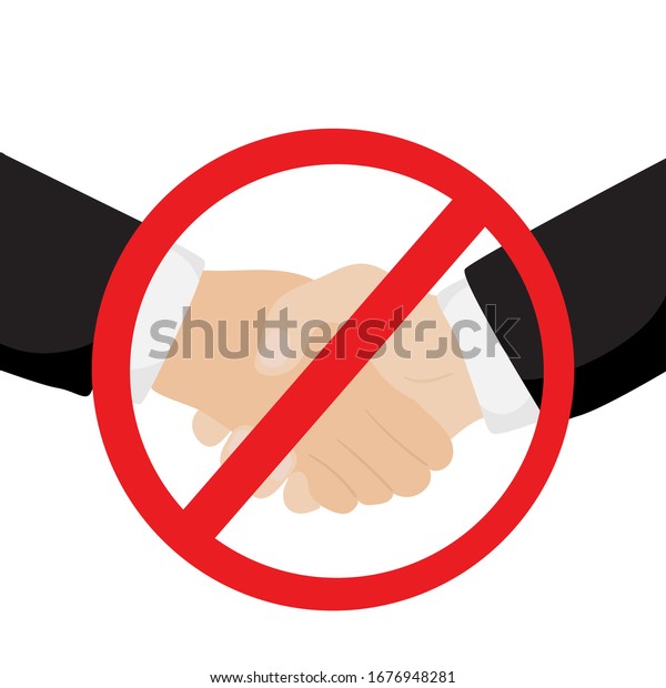 Stop Shaking Hand Warning Dirty Handshake Stock Vector (Royalty Free ...