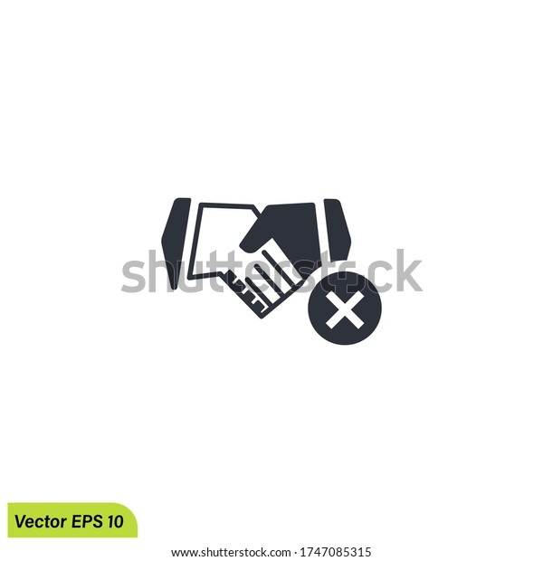 Stop Shaking Hands Icon Illustration Hygiene Stock Vector (Royalty Free ...