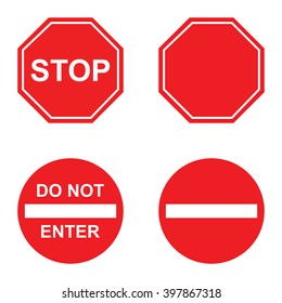 Do Not Enter Sign Stop Sign Stock Vector (Royalty Free) 413855815 ...