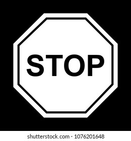 Stop Sign Black Vector Illustration: vector de stock (libre de regalías ...