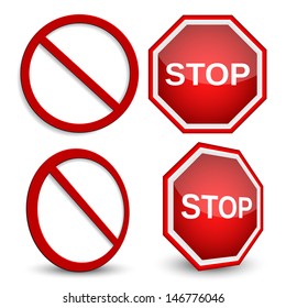Stop Sign Forbidden Circle Symbol: Vector có sẵn (miễn phí bản quyền ...