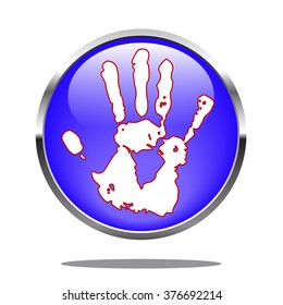 Stop Sign Hand Palm Icon Apps Stock Vector (Royalty Free) 376692214 ...