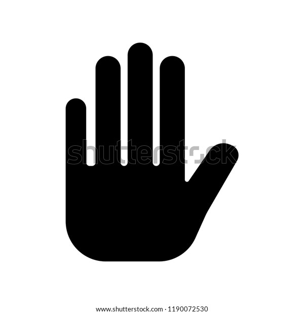 Stop Sign Hand Symbol Stock Vector (Royalty Free) 1190072530 | Shutterstock