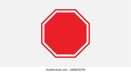 Stop Sign Icon Blank Stop Sign Stock Vector (Royalty Free) 1600676794 ...