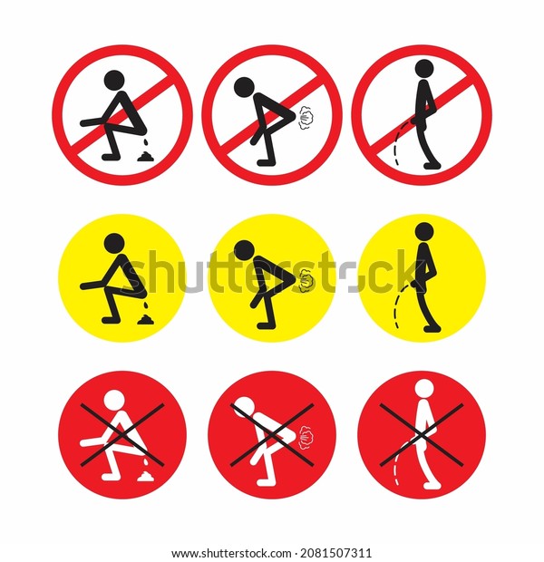 Stop Sign Icon Do Not Pee Stock Vector (Royalty Free) 2081507311 ...