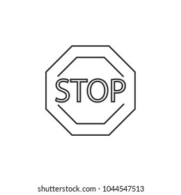 Continuous One Line Drawing Stop Sign Stock Vector (Royalty Free ...