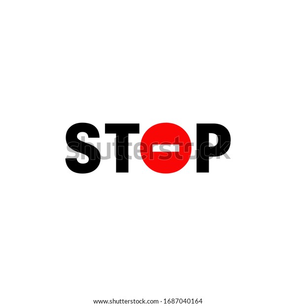 Stop Sign Icon Logo Design Vector Stock Vector (Royalty Free ...