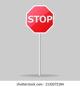 Watercolor Stop Sign Over White Background Stock Illustration 1204647439