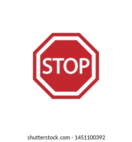 Stop Sign Isolated On White Background Stock Vector (Royalty Free ...